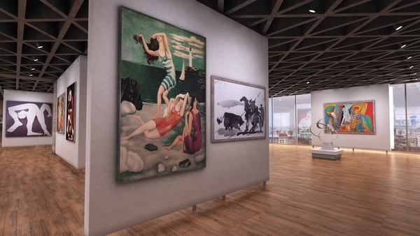 Modern Art Gallery Collection 4 in 1 3D - TurboSquid 1808875
