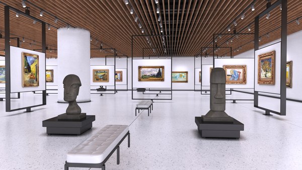 Modern Art Gallery Collection 4 in 1 3D - TurboSquid 1808875