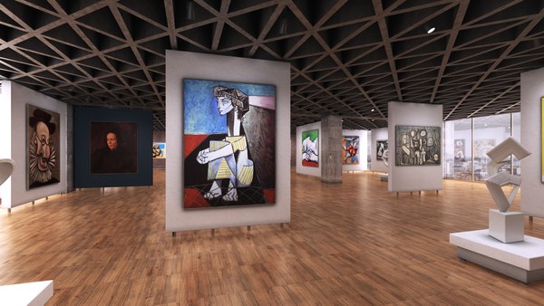 Modern Art Gallery Collection 4 in 1 3D - TurboSquid 1808875