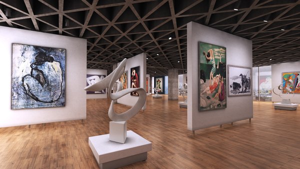 Modern Art Gallery Collection 4 in 1 3D - TurboSquid 1808875