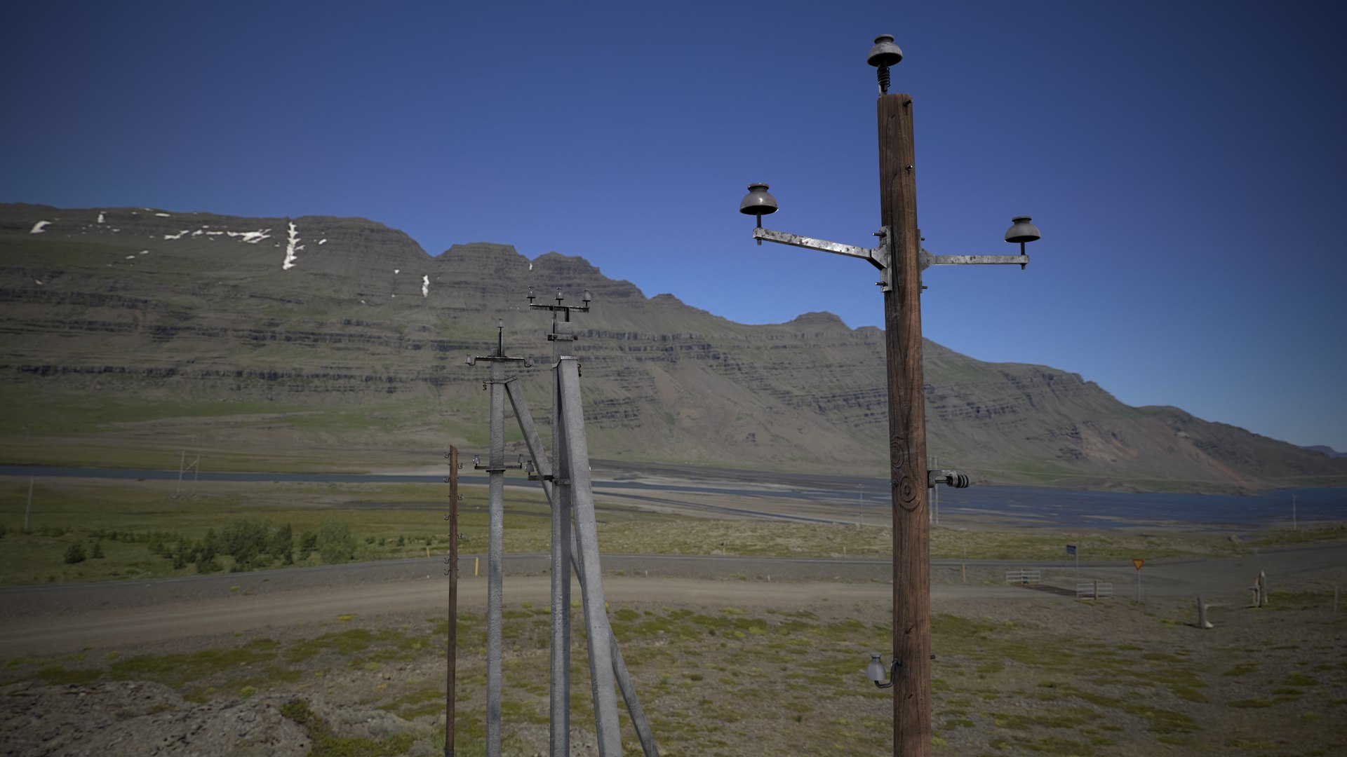 Power Line Pack PBR Game-Ready Low-Poly 3D Model - TurboSquid 1771977