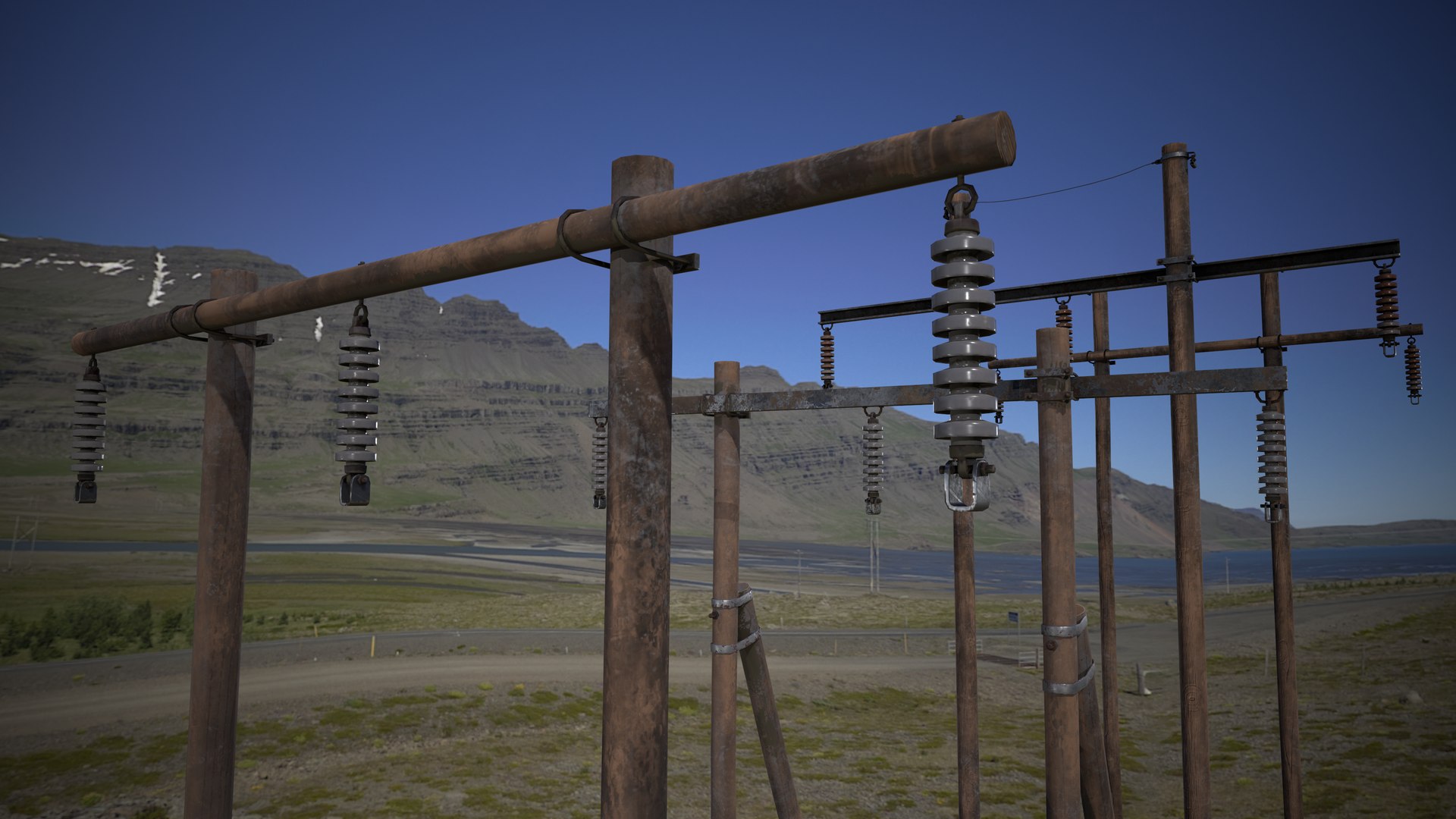 Power Line Pack PBR Game-Ready Low-Poly 3D Model - TurboSquid 1771977