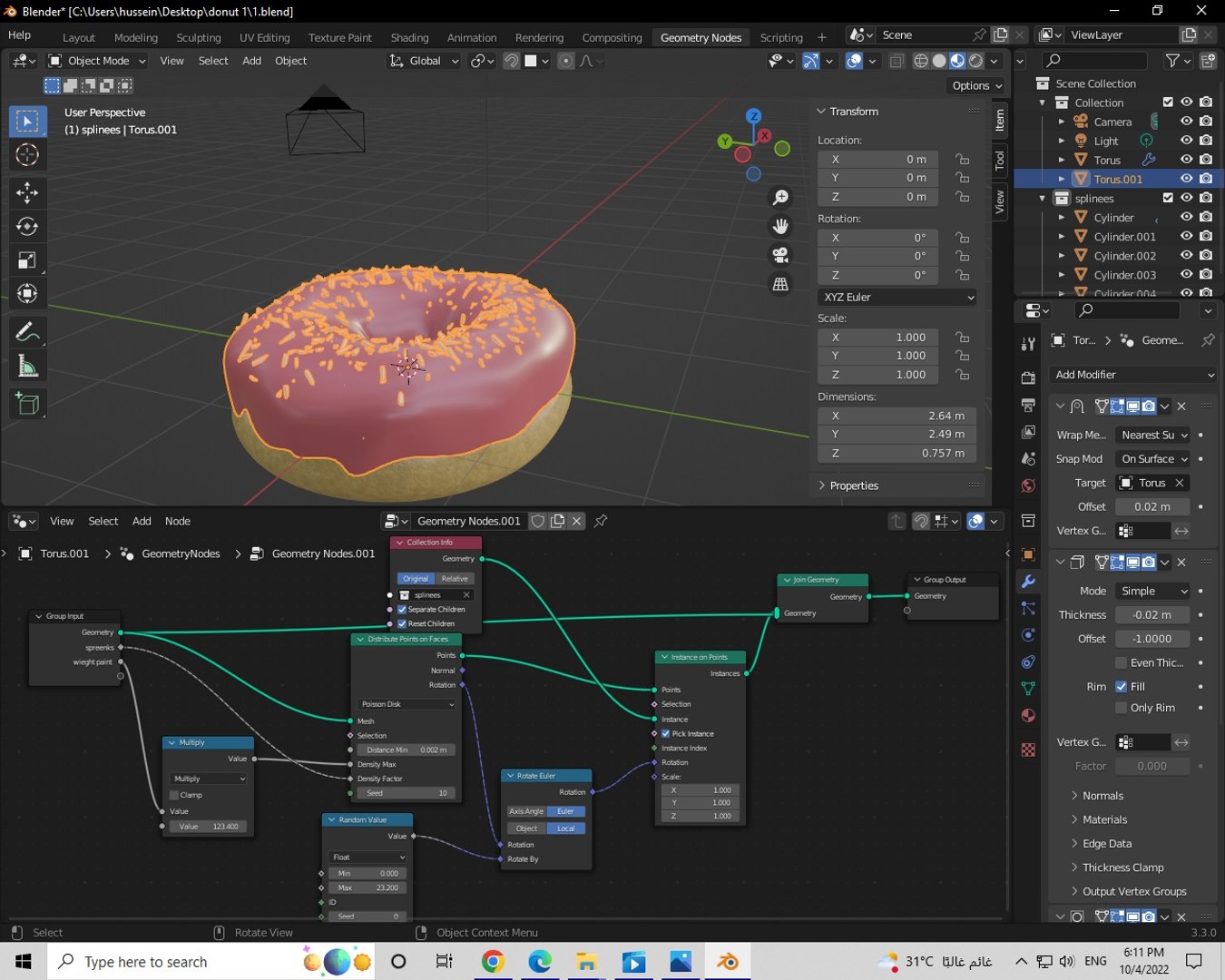 Donut 3D Model - TurboSquid 2019523