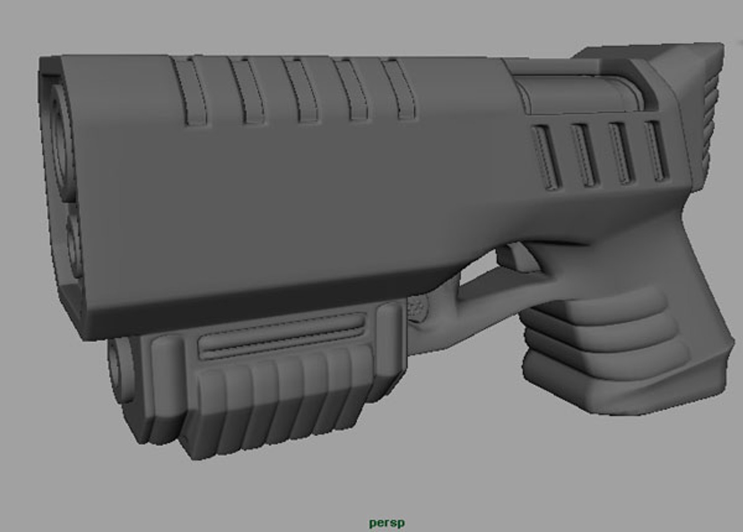 3d rail gun model