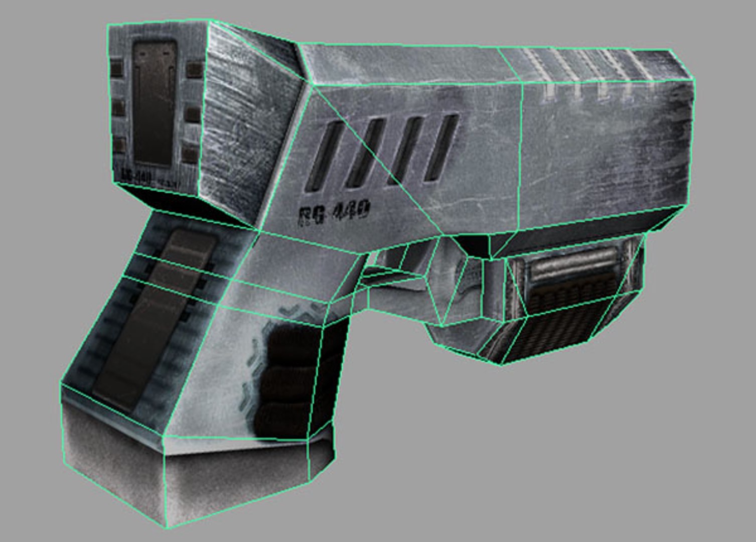 3d rail gun model