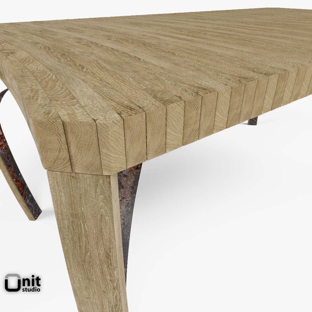 stave table 3d model