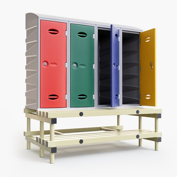 modelo 3d Casilleros de almacenamiento en un banco - TurboSquid 2003910