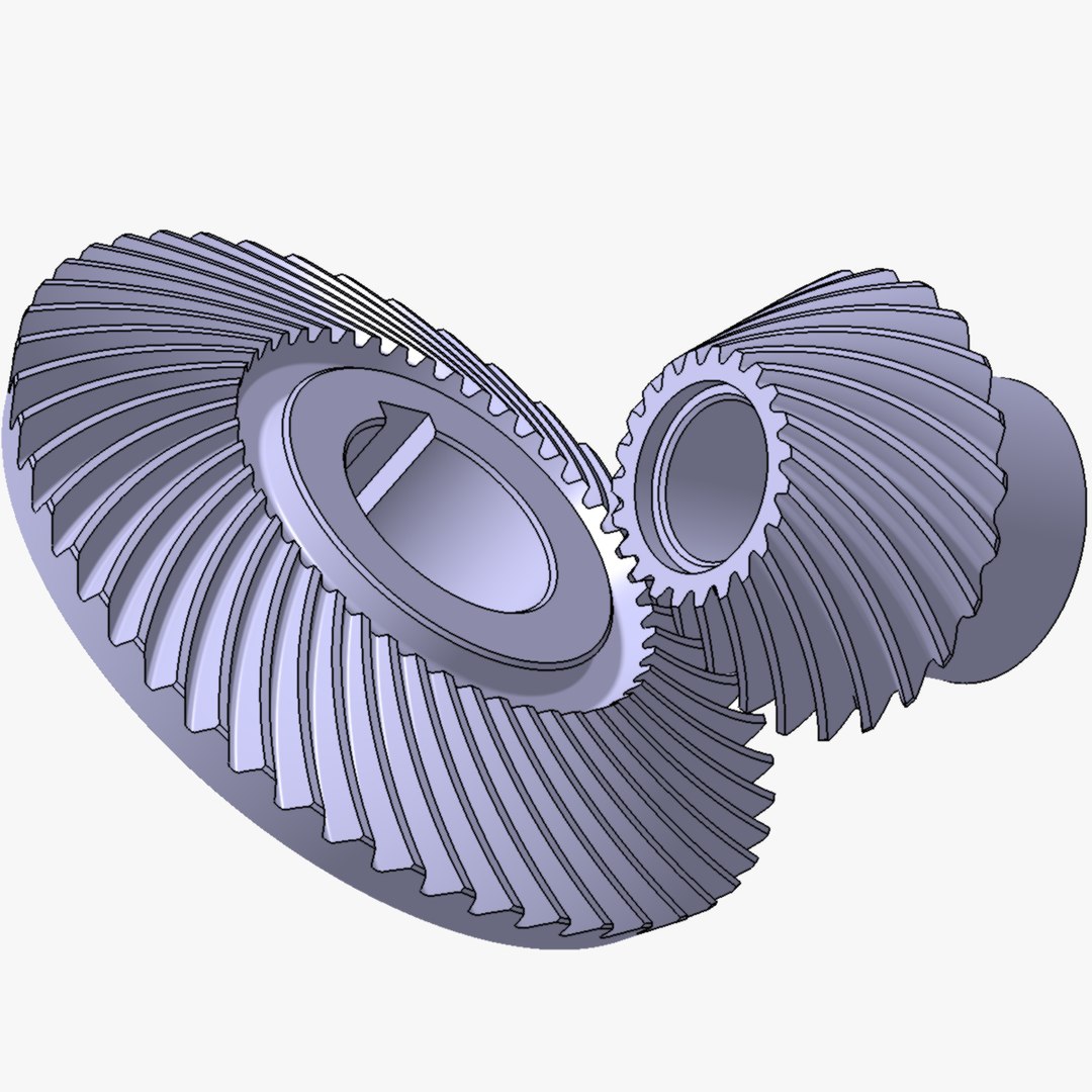 Spur Bevel And Worm Gears Set Model - TurboSquid 1876617