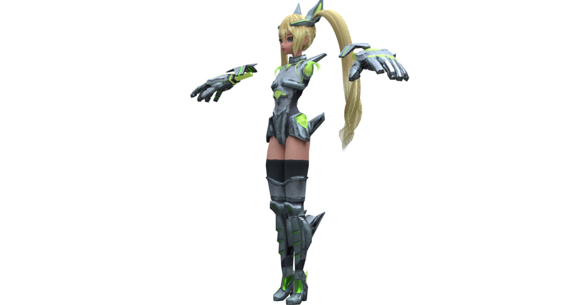 3D Robot Girl Character Games Model - TurboSquid 1652150