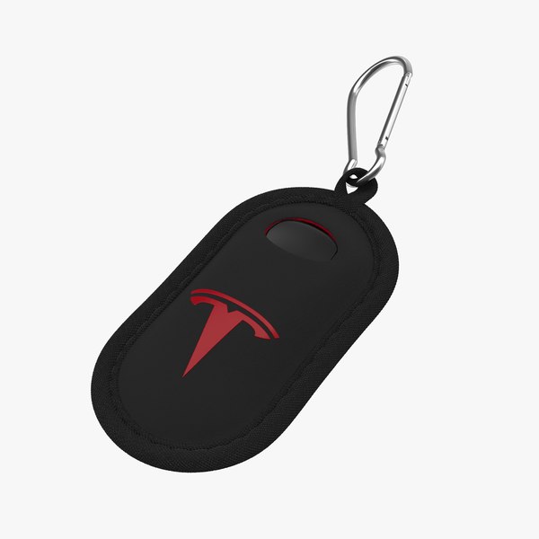 3d model tesla key fob black