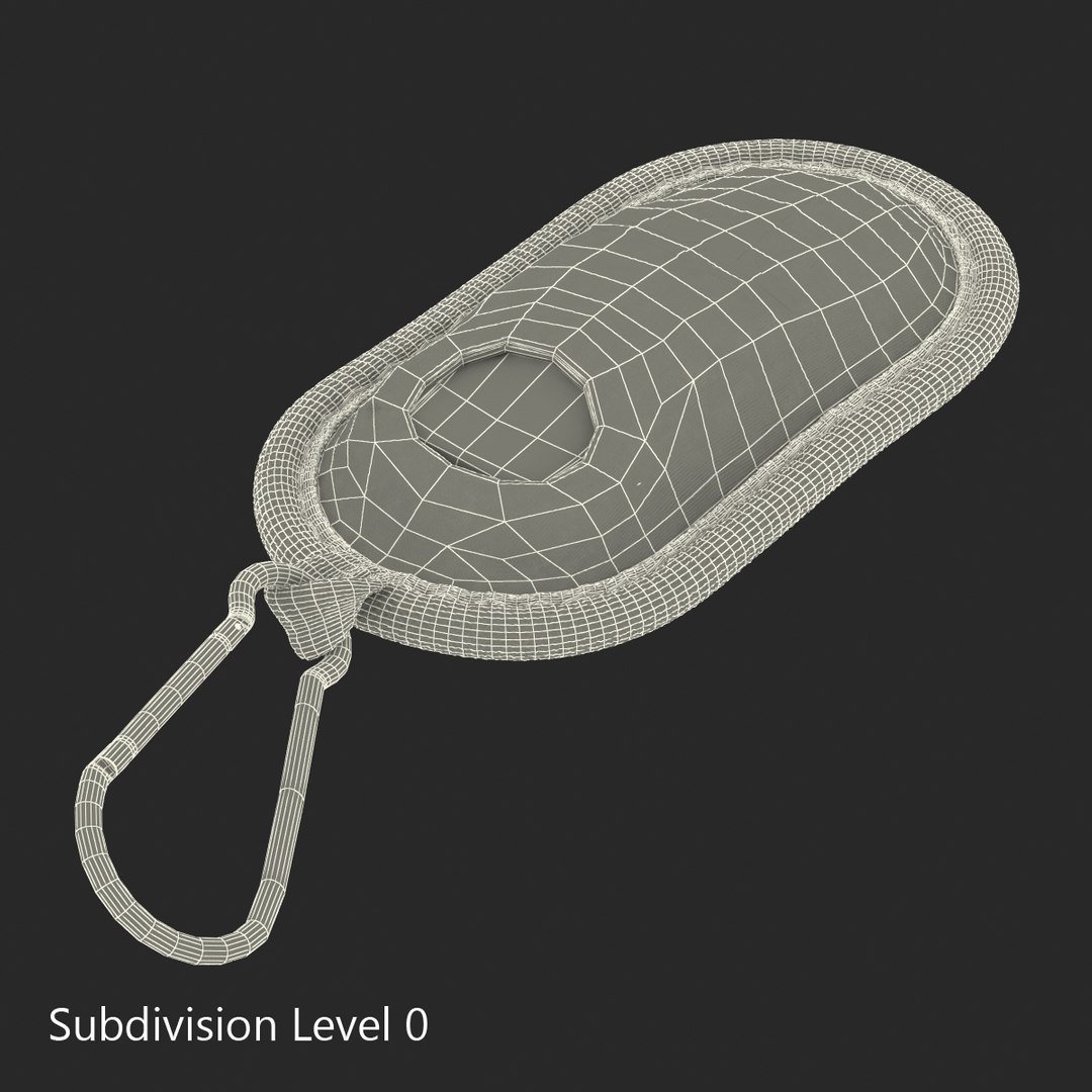 3d model tesla key fob black