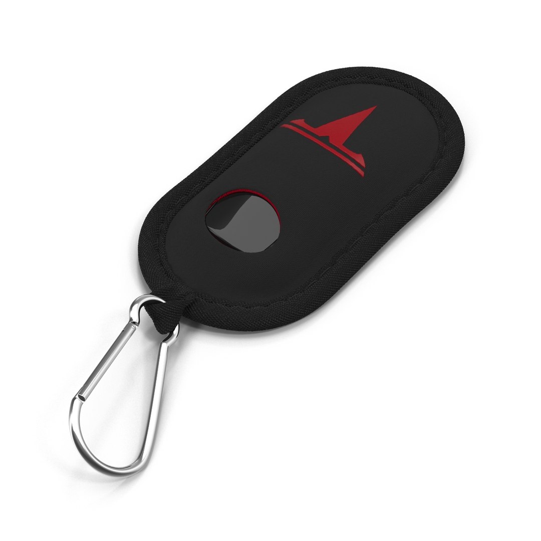 3d model tesla key fob black