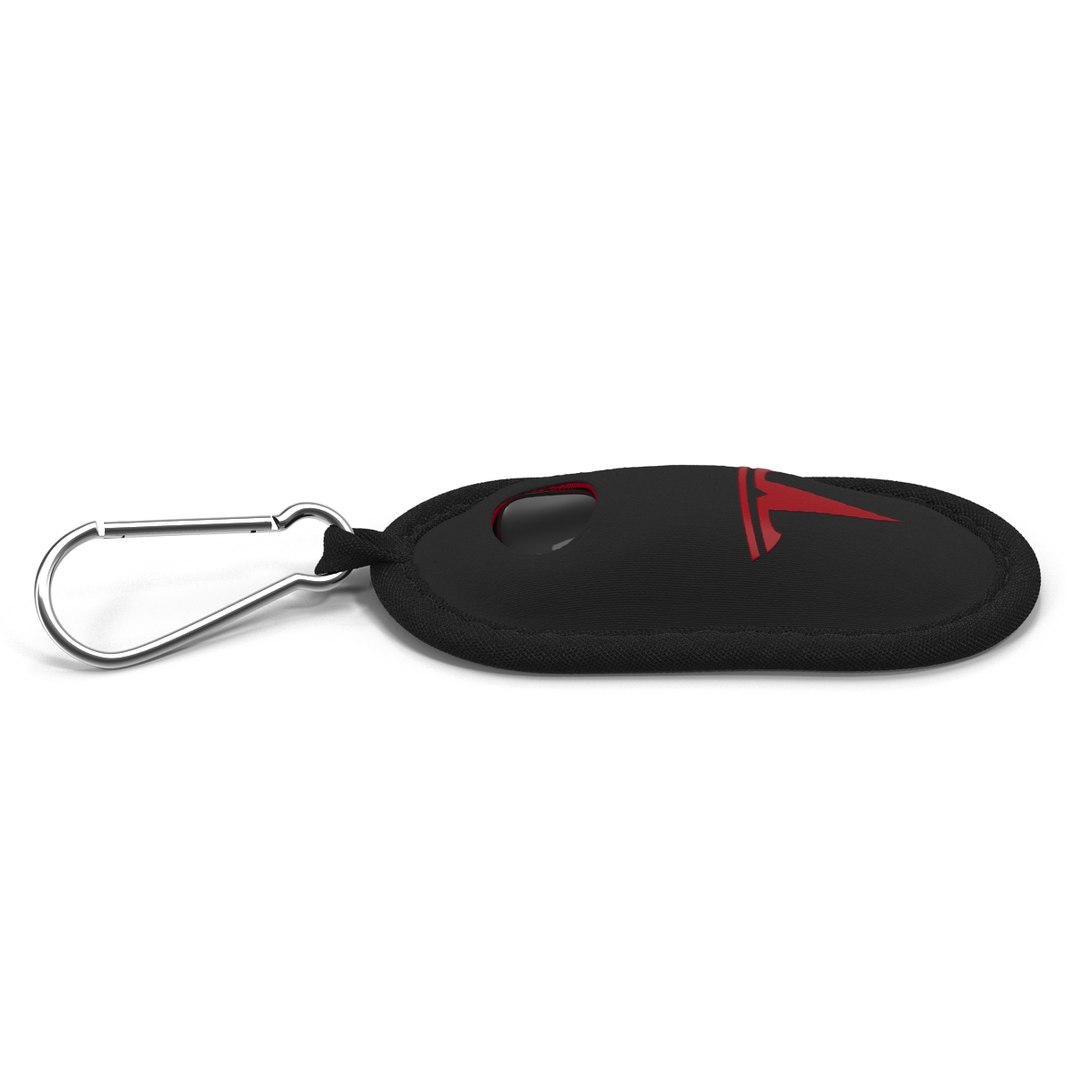 3d model tesla key fob black