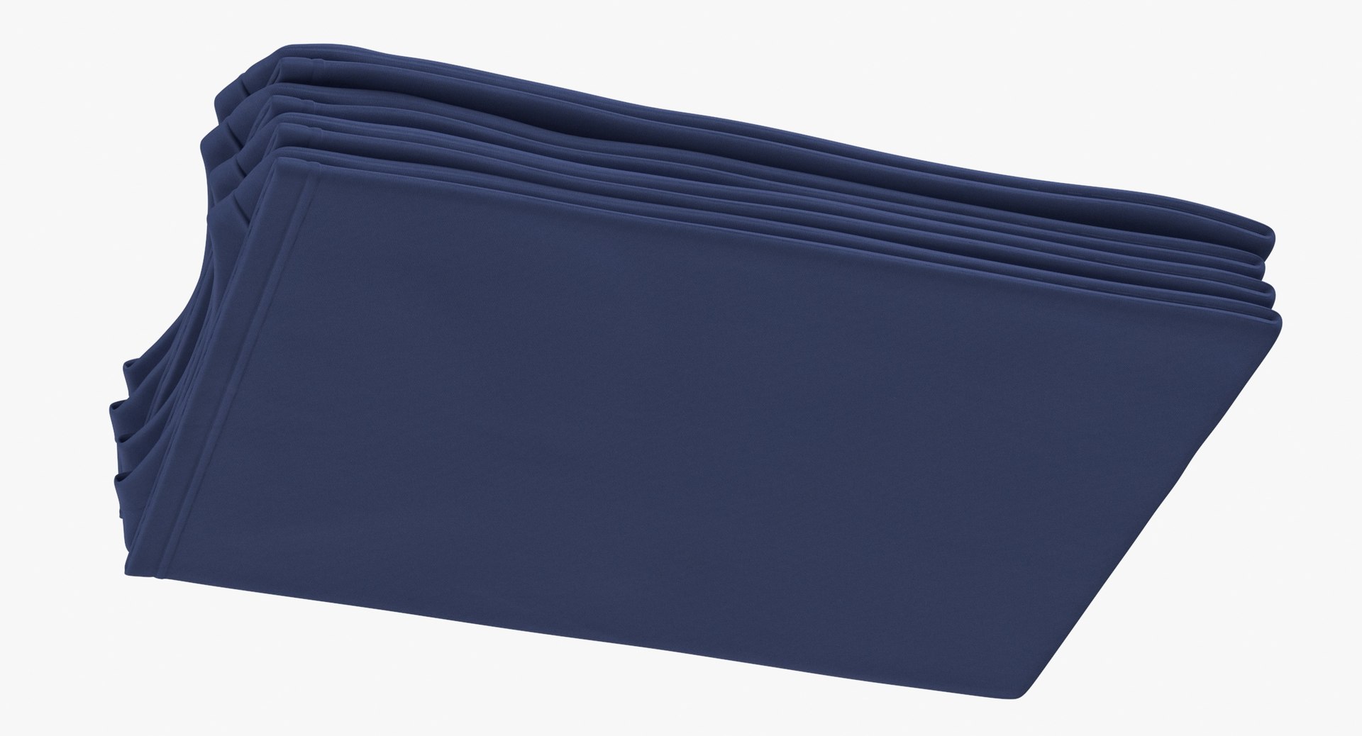 Female Crew Neck Folded Stacked Dark Blue Housekeeping 01 3D model ...