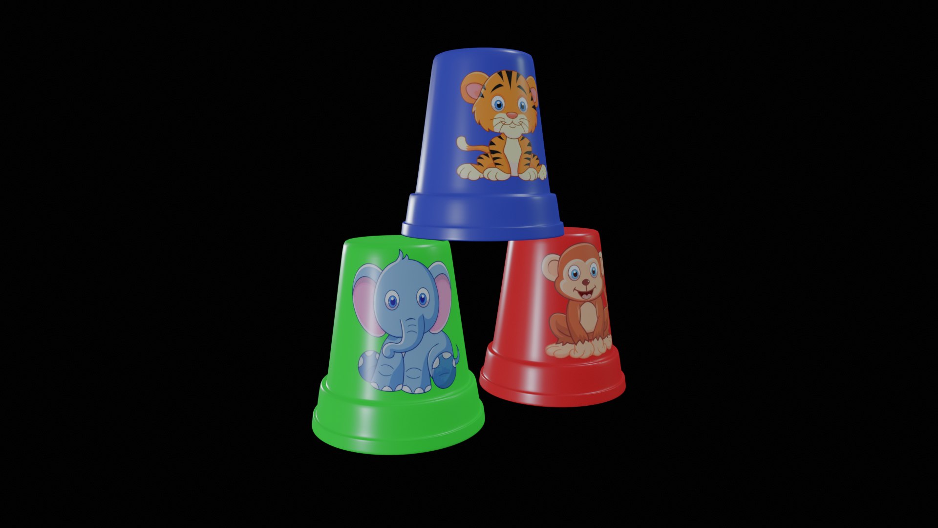 3D Creative And Interactive Toys-Stacking Cups Adventure-GAME READY Low ...