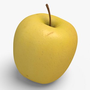 golden apple 3d model