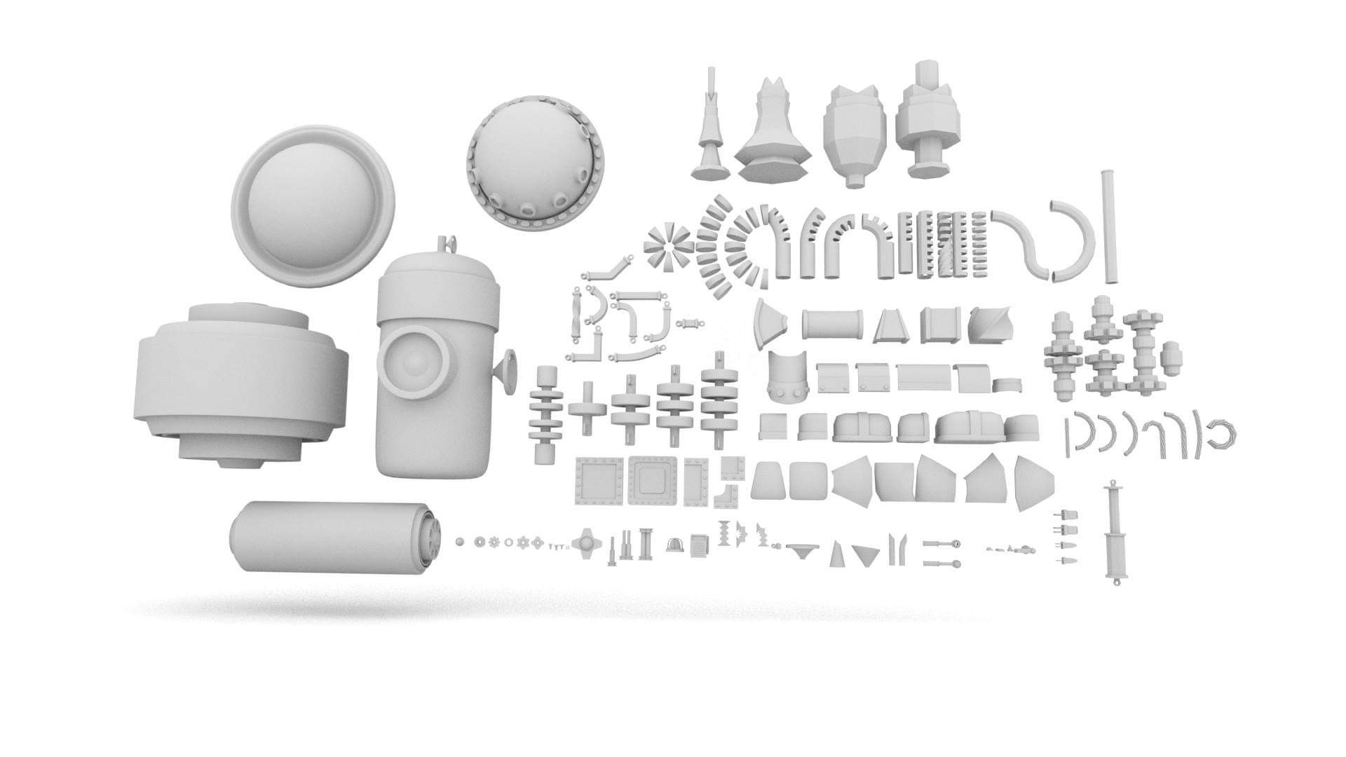 3D Kitbash Robots - TurboSquid 1700431