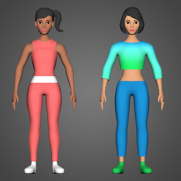 3D female characters - TurboSquid 1664050