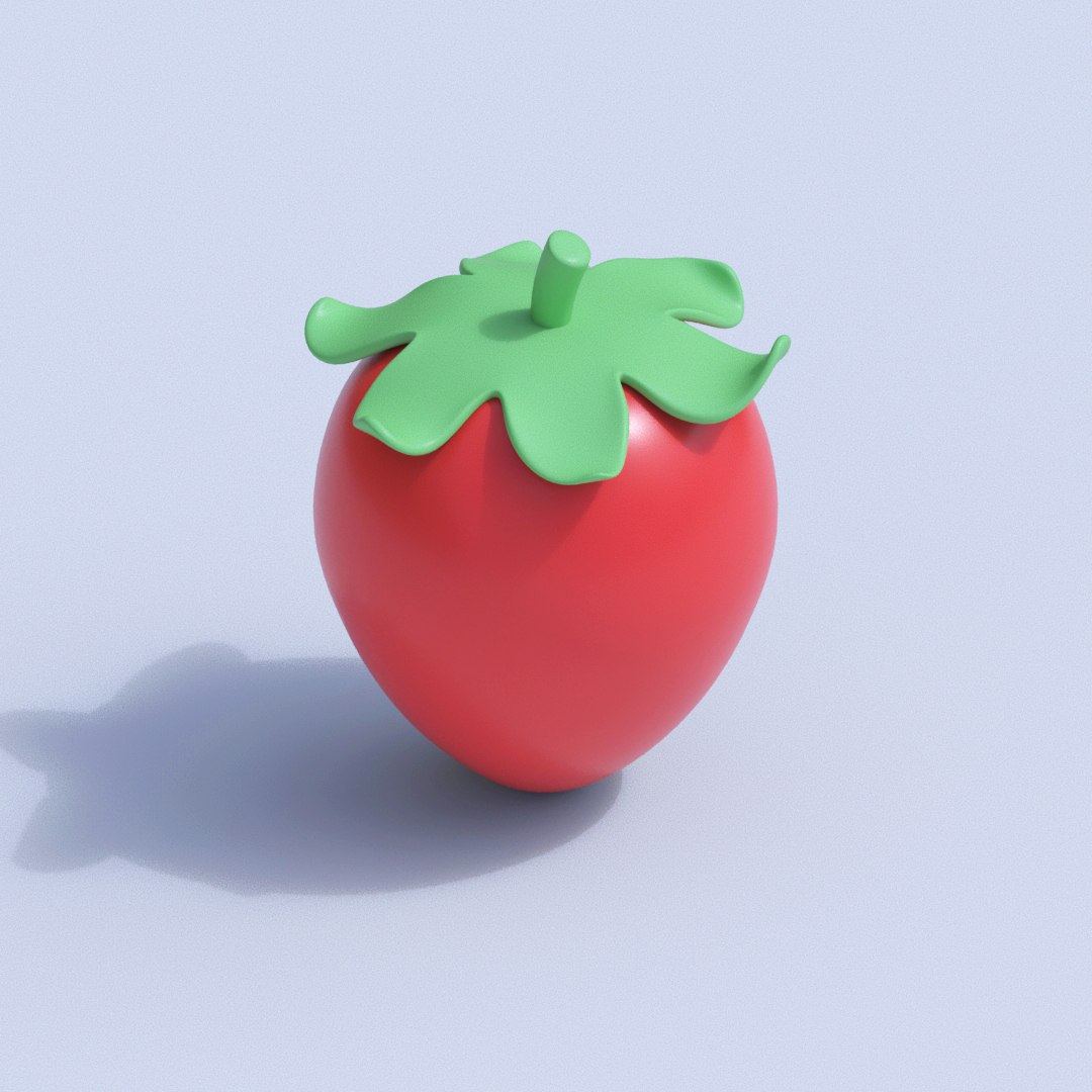 Stylized Strawberry 3D Model - TurboSquid 1453191