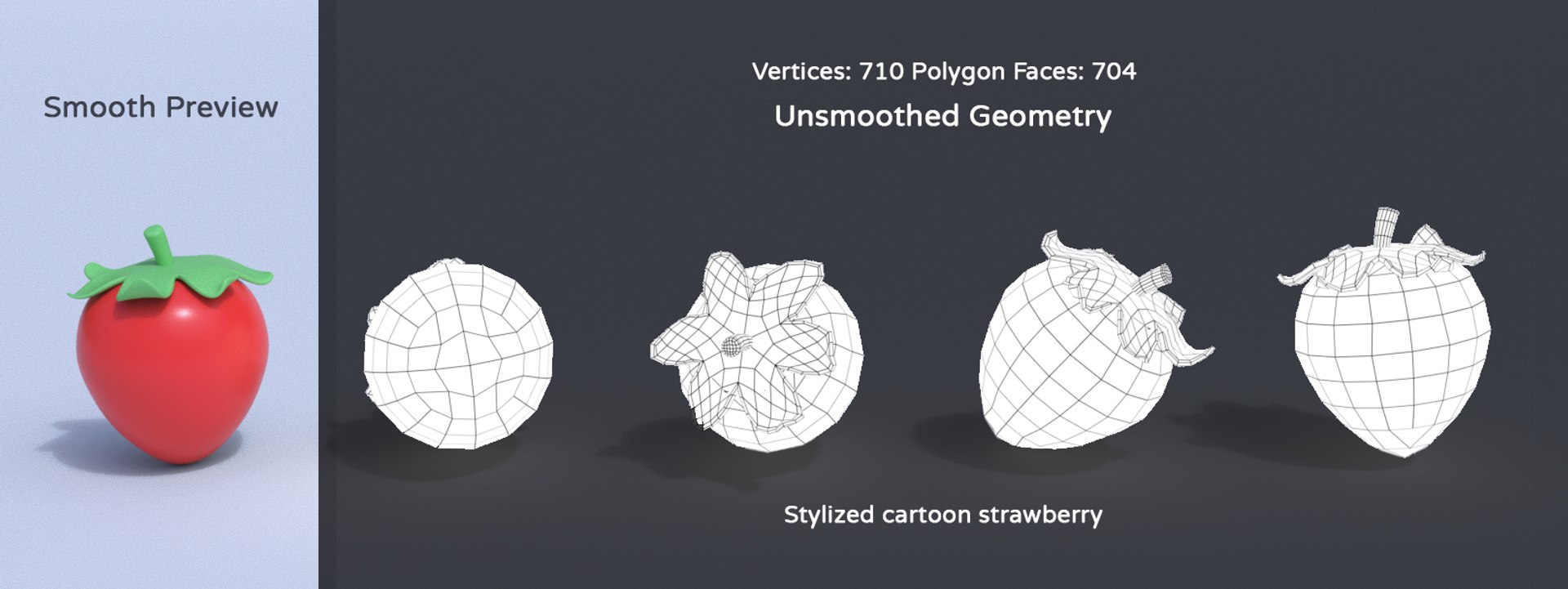 Stylized Strawberry 3D Model - TurboSquid 1453191