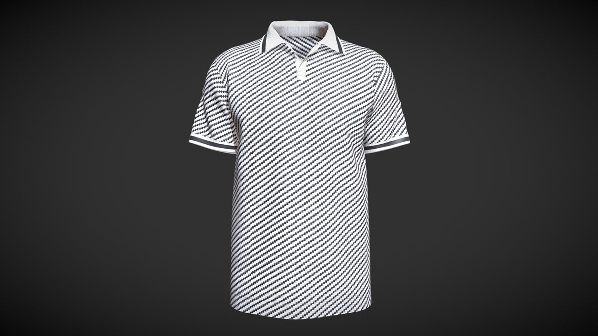 3D Model MENS OPEN COLLAR POLO SHIRT In Low Poly - TurboSquid 2380100
