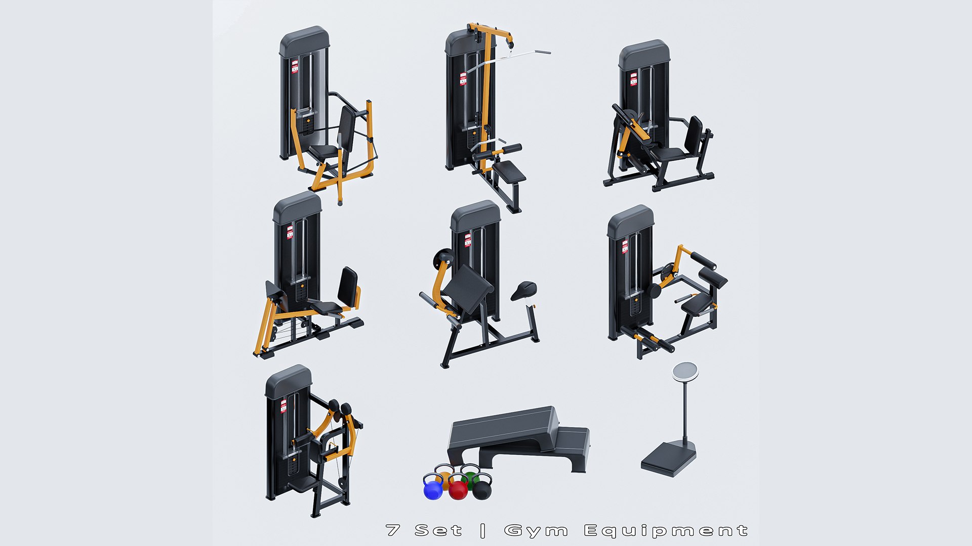 10 Gym Equipmen Blender - Fbx -Obj 3D Model - TurboSquid 2060049