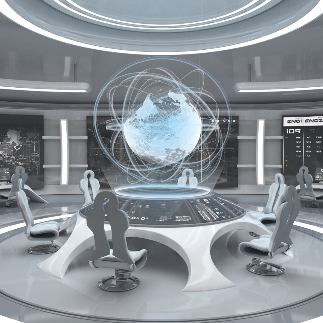 Sci-Fi Futuristic Command Room Model - TurboSquid 1740599