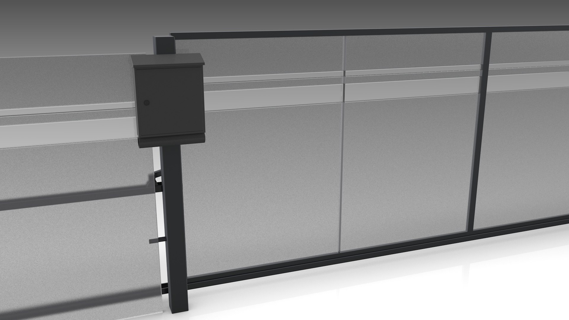 3D Gate Fence Glass Model - TurboSquid 1202571