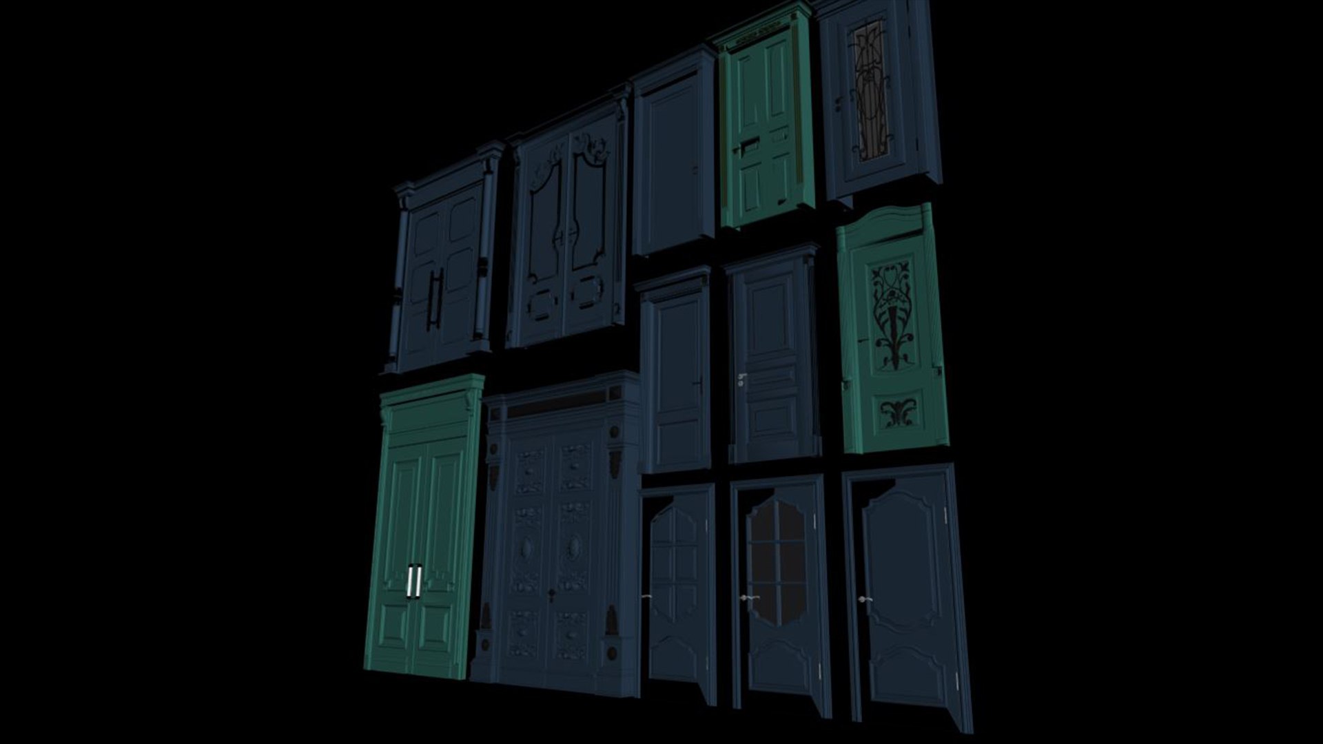 Classical Doors bundle set 3D model - TurboSquid 2150333