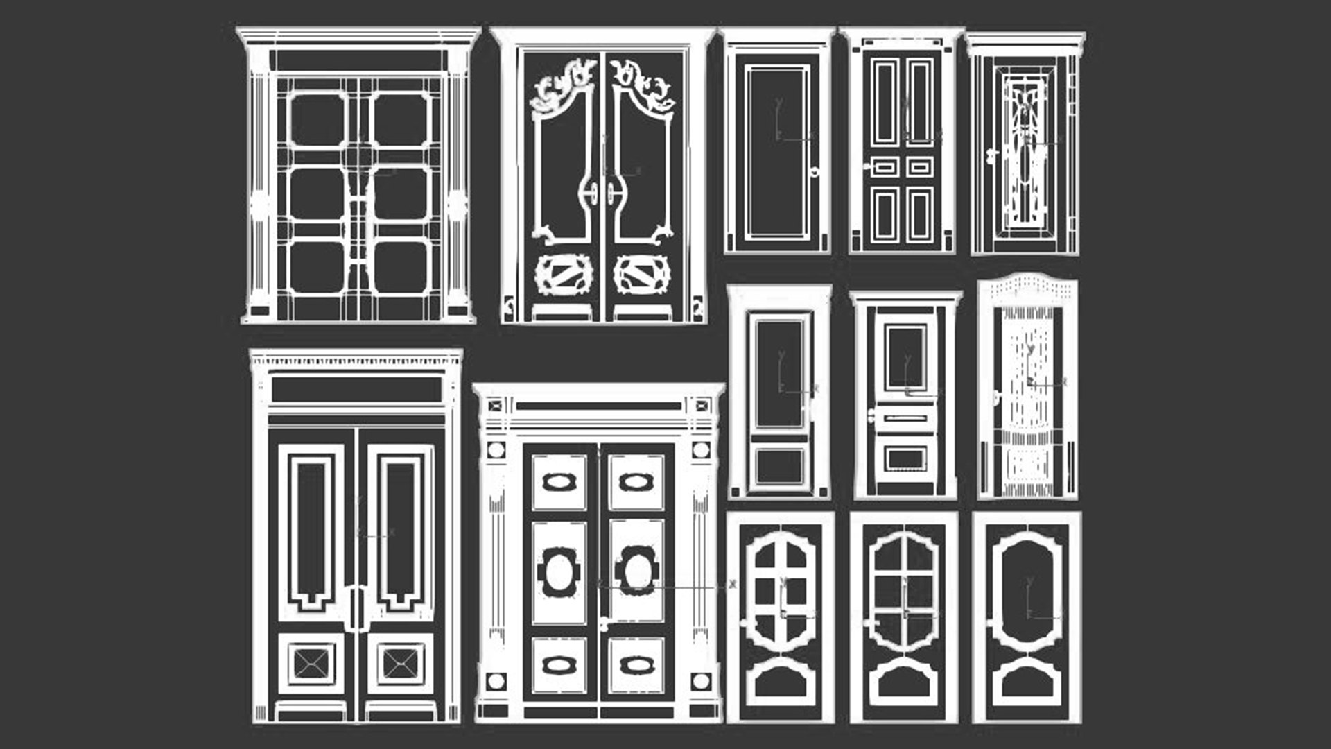 Classical Doors bundle set 3D model - TurboSquid 2150333