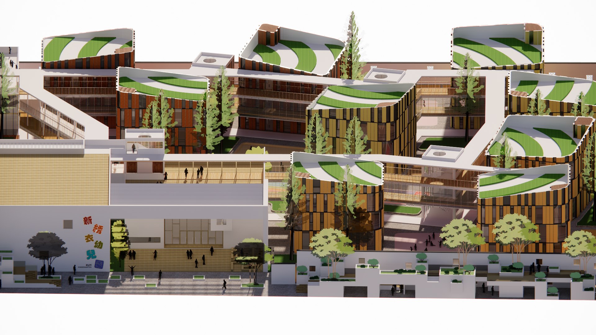 3D Model Primary School And Kindergarten -B4 - TurboSquid 2462515