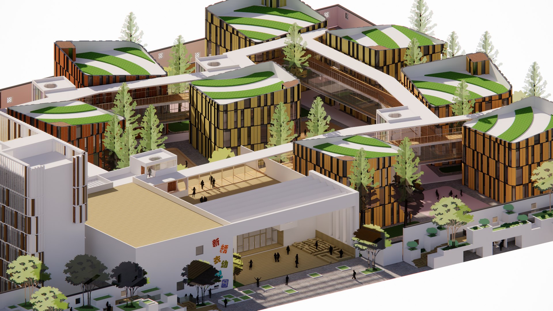 3D Model Primary School And Kindergarten -B4 - TurboSquid 2462515