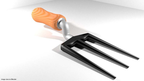 garden handfork fork 3d model