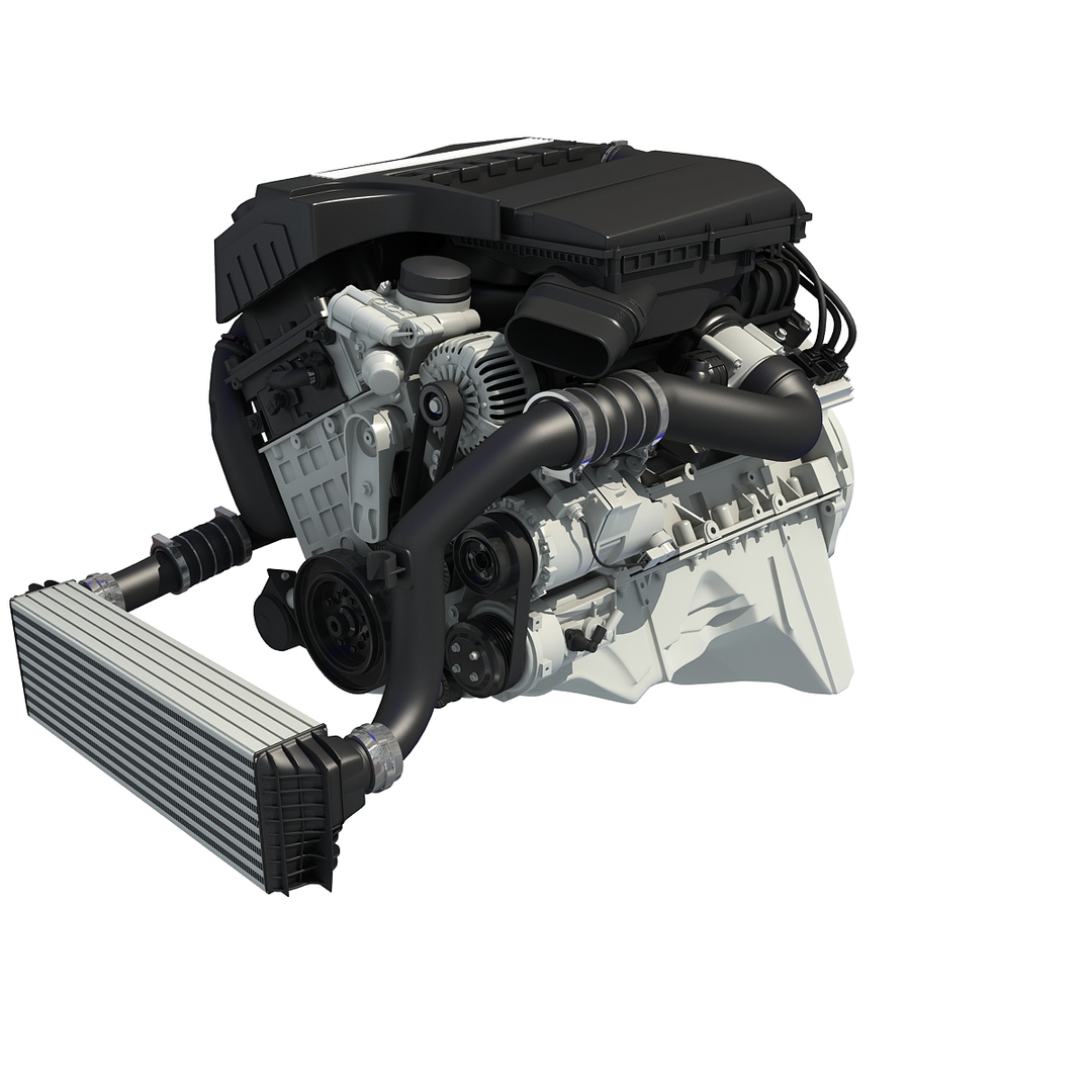 Turbo Straight Six-cylinder Petrol Engine 3d C4d