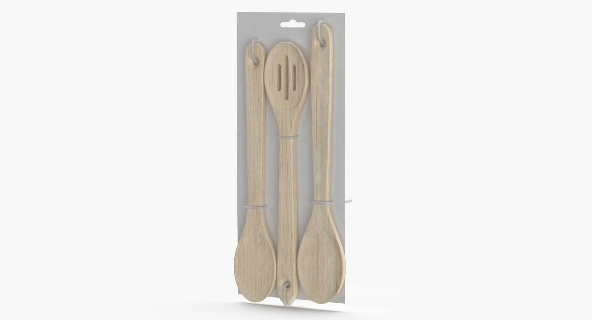 3D Wooden Spoon Light Medium And Dark Wood Model - TurboSquid 2136308