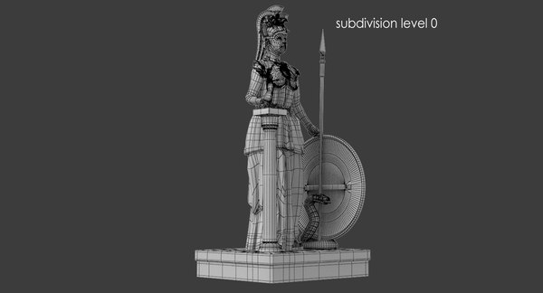 statue athena 3d obj