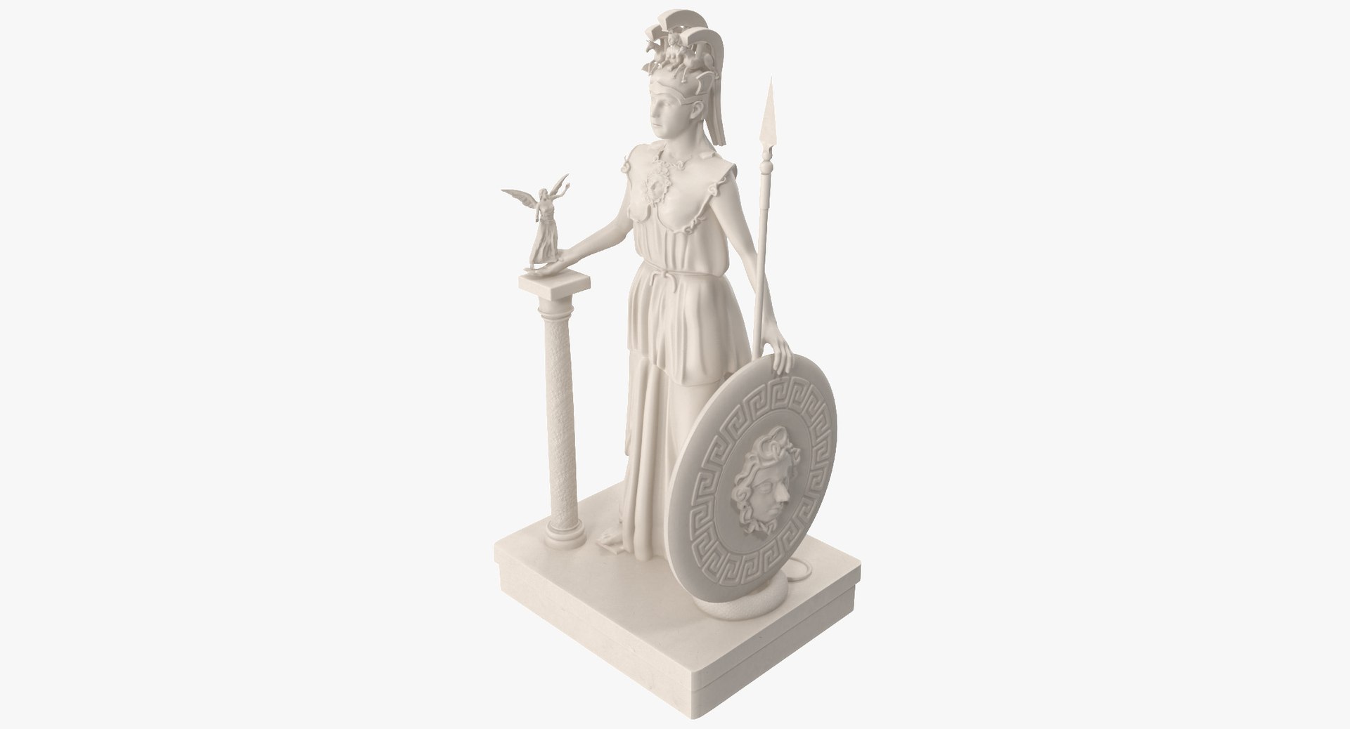 Statue Athena 3d Obj
