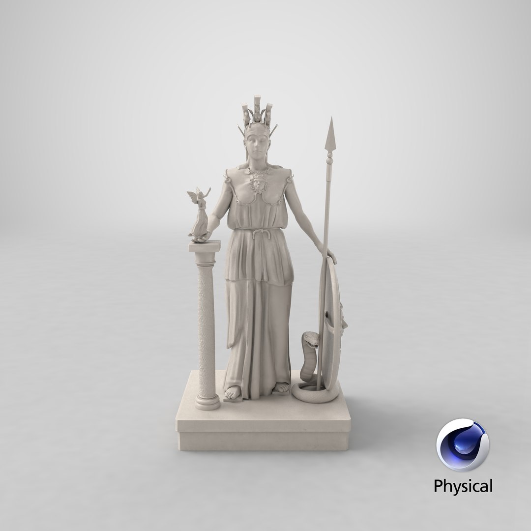 statue athena 3d obj