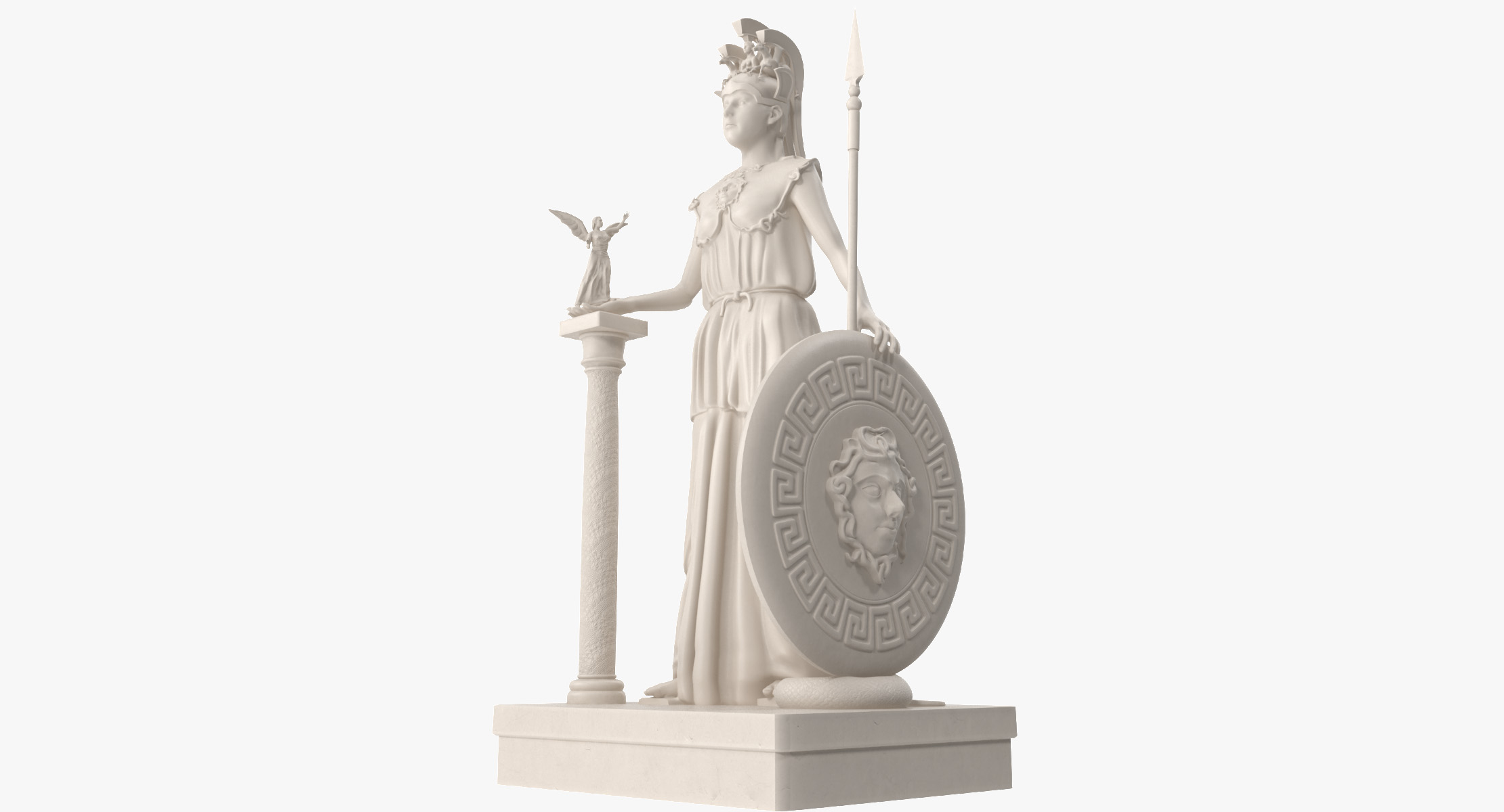 statue athena 3d obj
