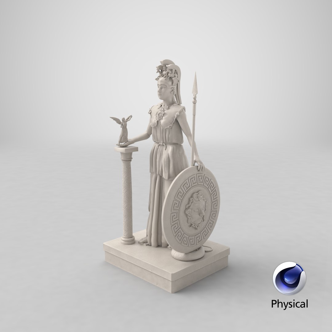 statue athena 3d obj