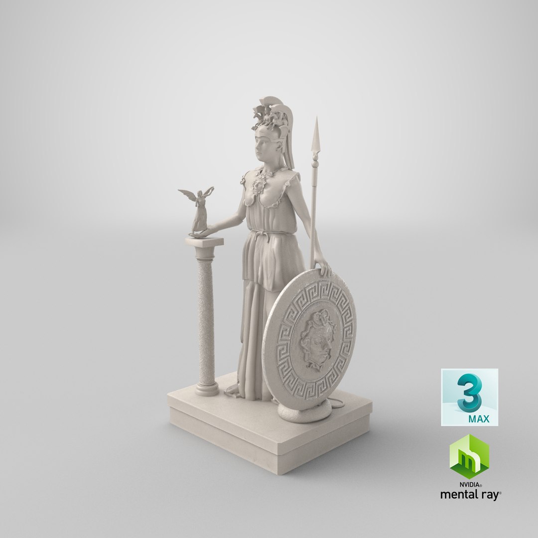 statue athena 3d obj