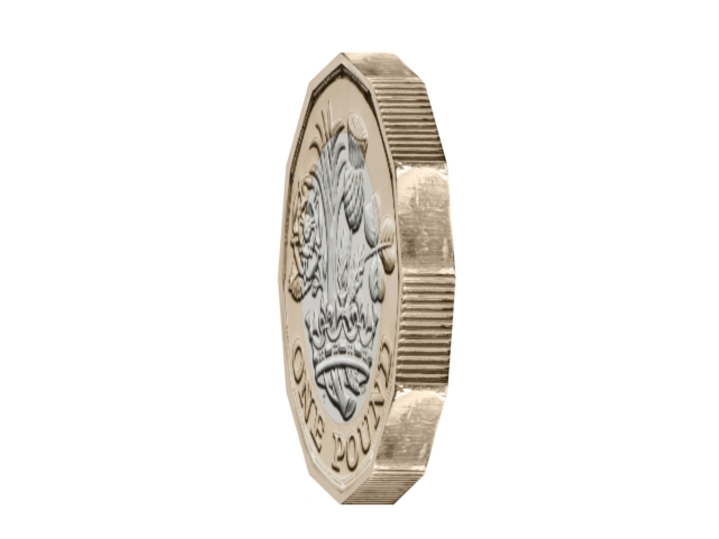 3D New British Pound Coin - TurboSquid 1167484