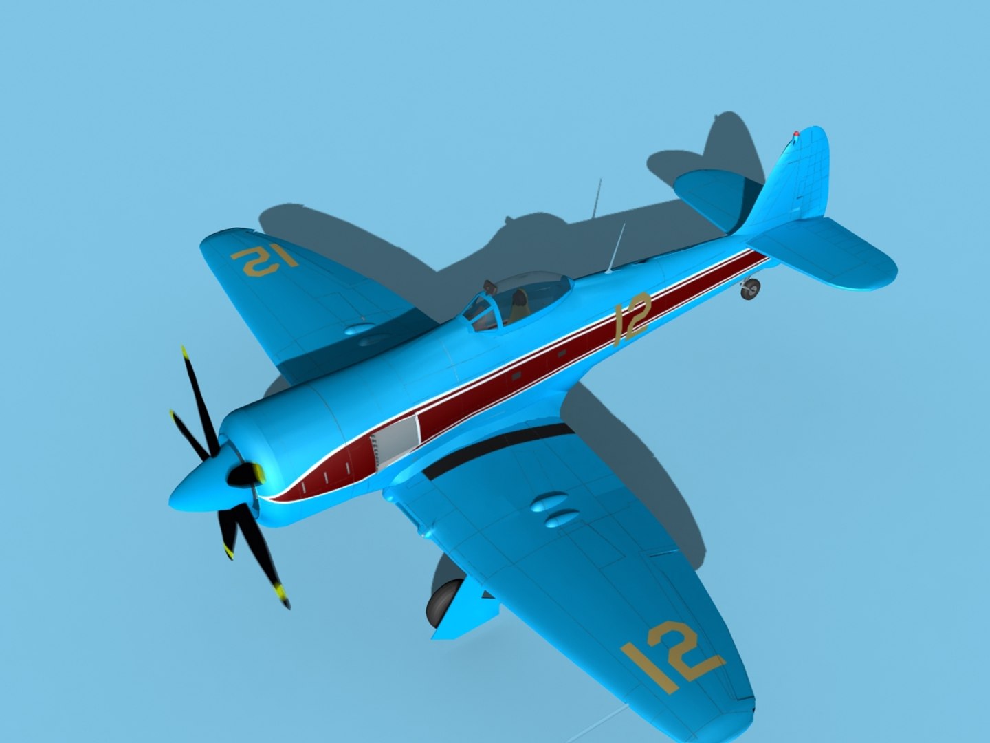 Propeller Hawker Sea Fury 3D Model - TurboSquid 1489041