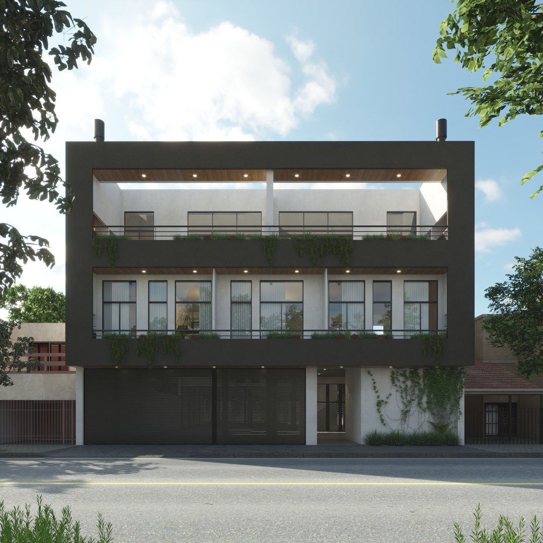 Modern Townhouse 3D Model - TurboSquid 2250829