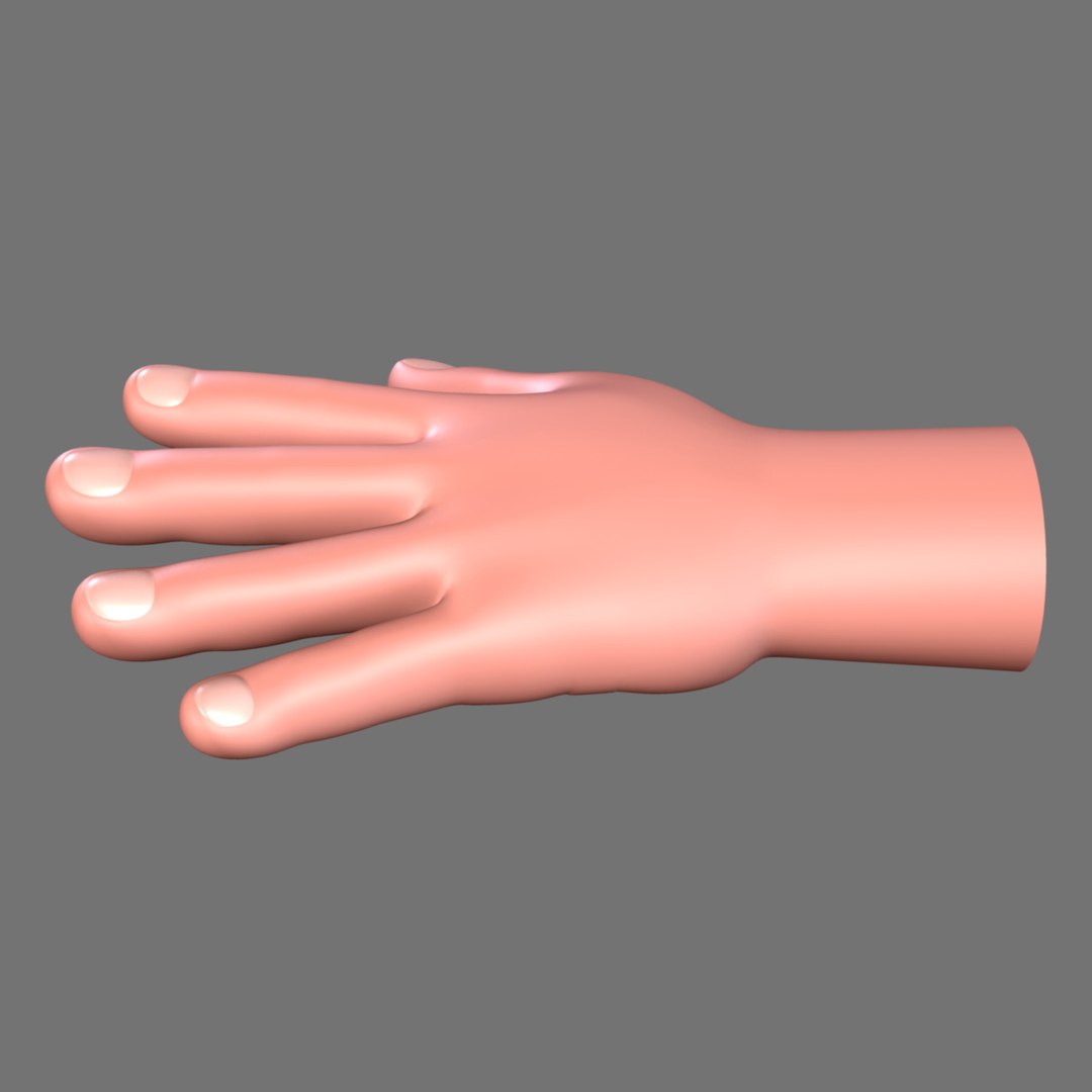 obj cartoon hand toon