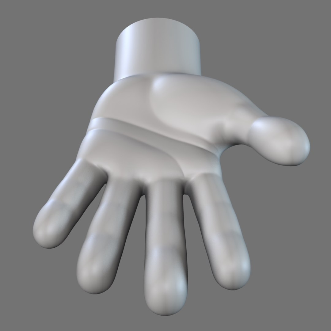 obj cartoon hand toon