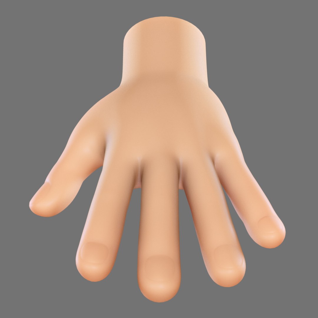 obj cartoon hand toon