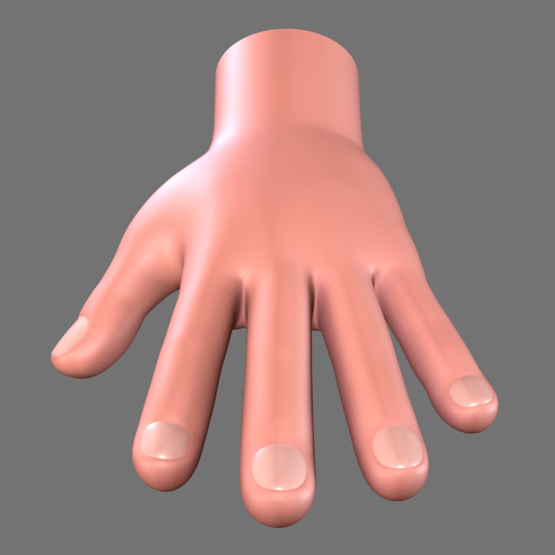 obj cartoon hand toon