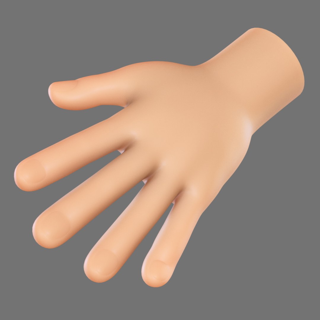 obj cartoon hand toon