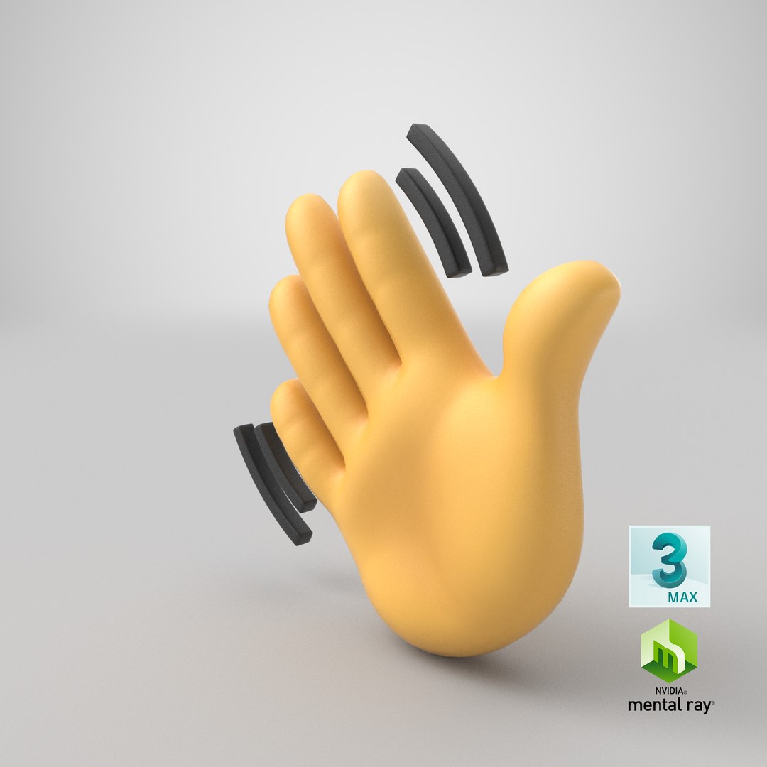 3D waving hand emoji model - TurboSquid 1550816